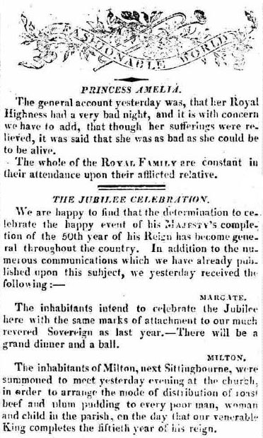 The Restrained Royal Jubilee of 1810 - Old British News