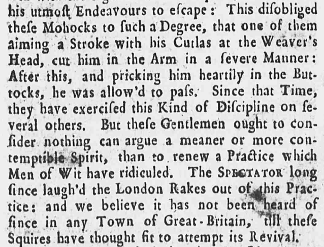 Old British News - The Mohocks: 18th-Century London’s Notorious Night ...